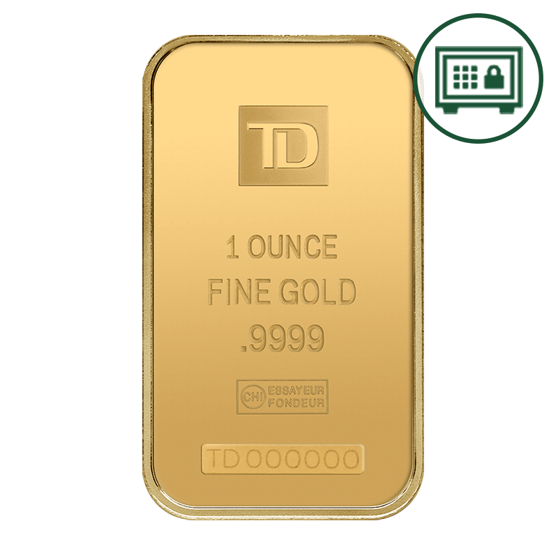Image of 1 oz TD Gold Bar - Secure Storage