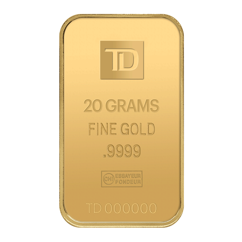 Image of 20 gram TD Gold Bar